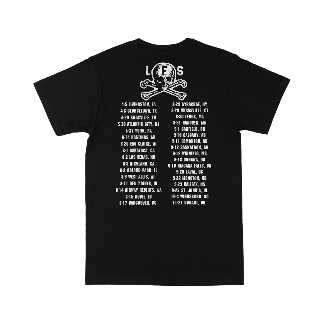 LFS Black Tour Tee – Lynyrd Skynyrd Store